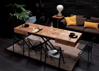 Ozzio Box Transformable Table in Wood | Ozzio Furniture At Go Modern London