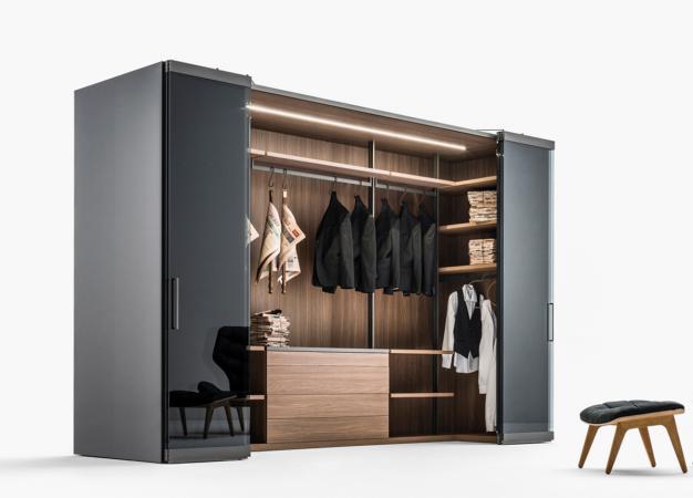 Camerino Walk In Wardrobe With Two Doors | Freestanding Folding Door ...