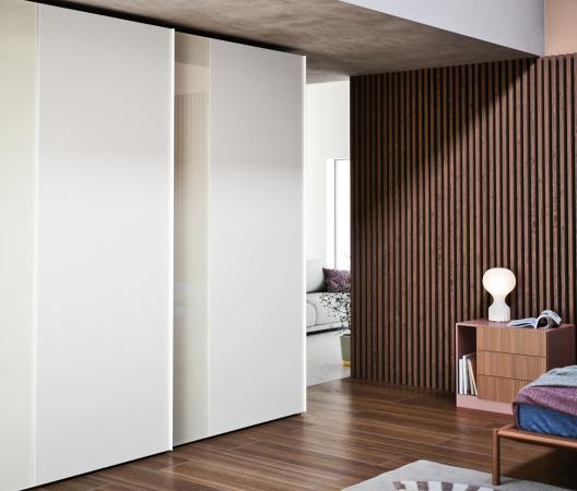 Offset Sliding Door Wardrobe | Novamobili Bedroom Wardrobes, London